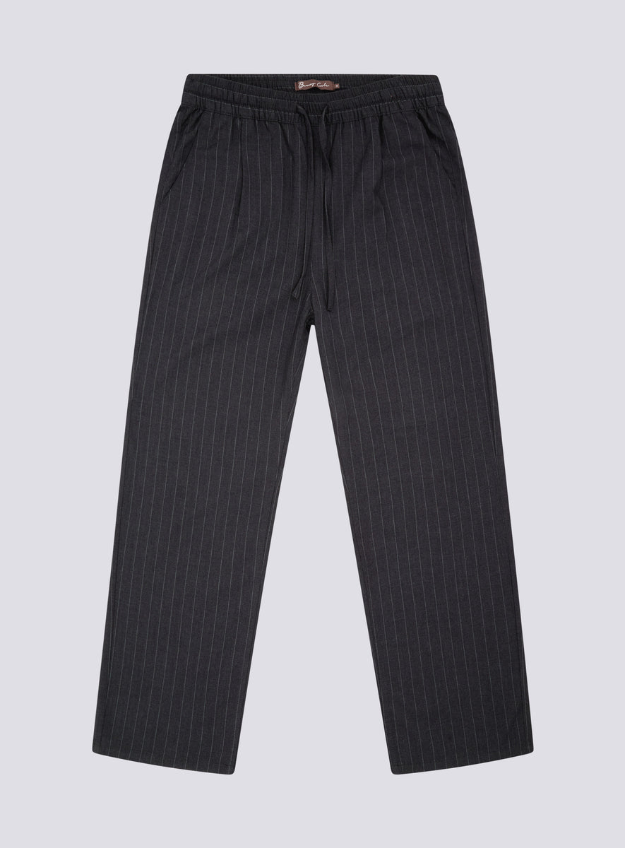 Boxy Suit Pant Charcoal Stripe – Barney Cools
