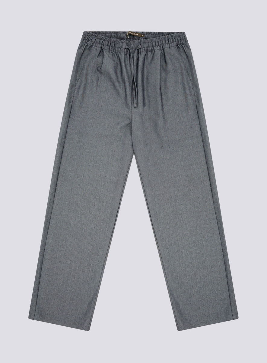 Boxy Suit Pant Grey Herringbone – Barney Cools