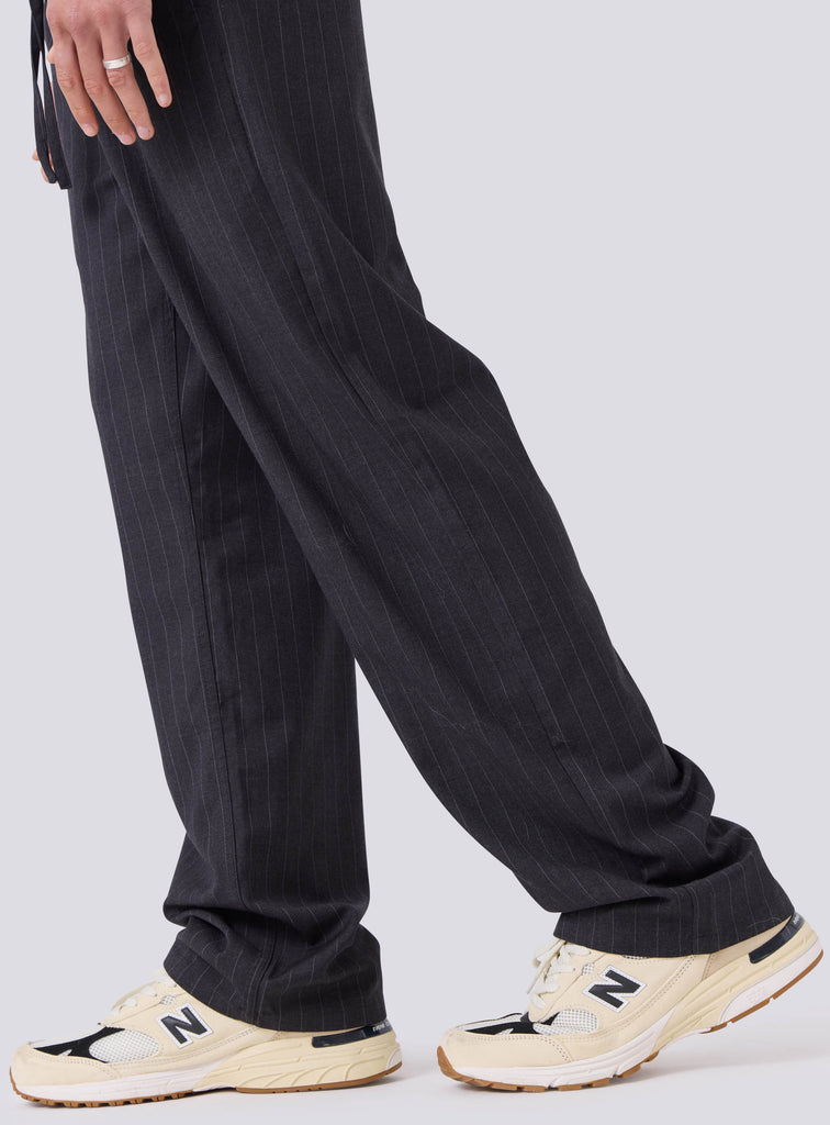 Boxy Suit Pant Charcoal Stripe – Barney Cools