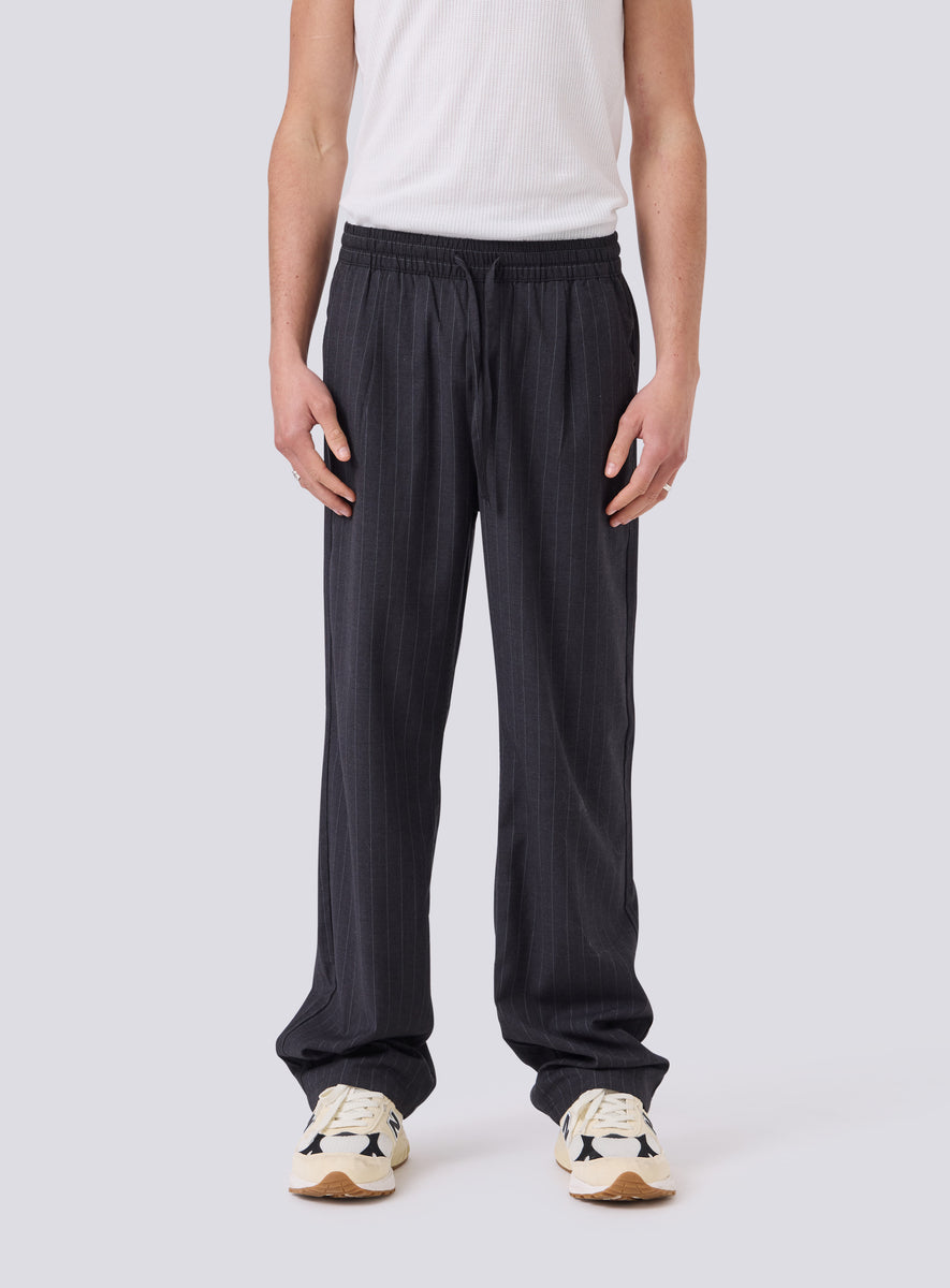 Boxy Suit Pant Charcoal Stripe – Barney Cools