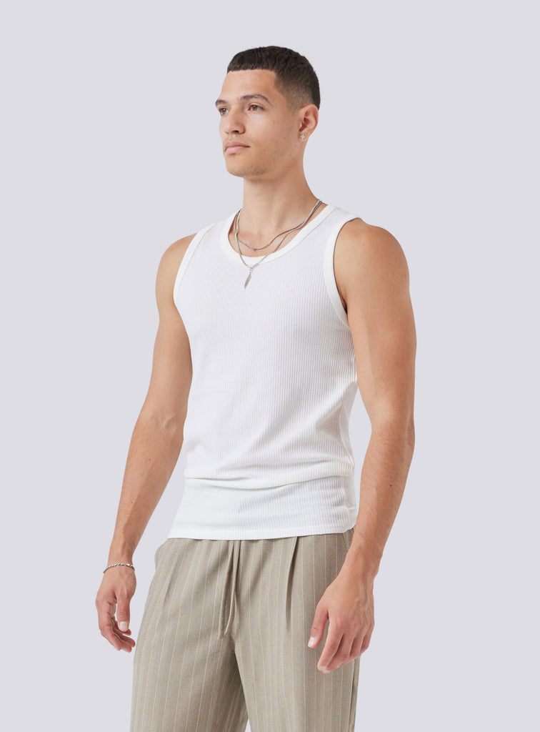 Waffle Tank White – Barney Cools