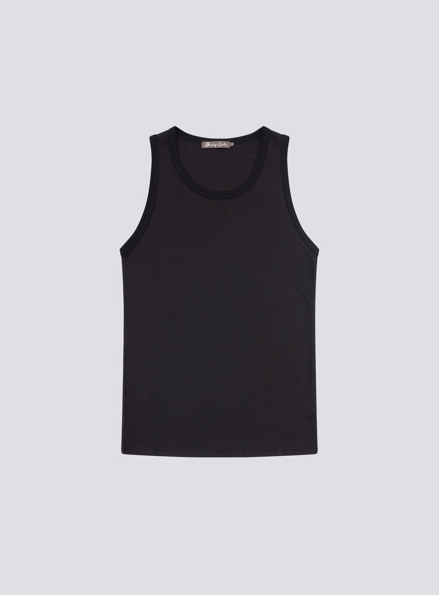 Waffle Tank Black – Barney Cools