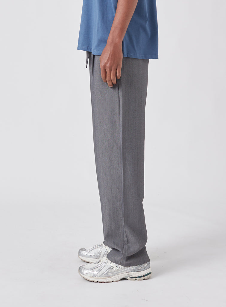 Boxy Suit Pant Grey Herringbone – Barney Cools