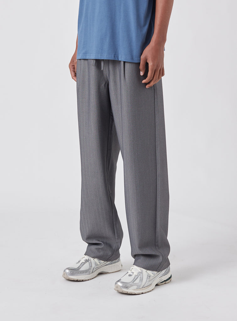 Boxy Suit Pant Grey Herringbone – Barney Cools