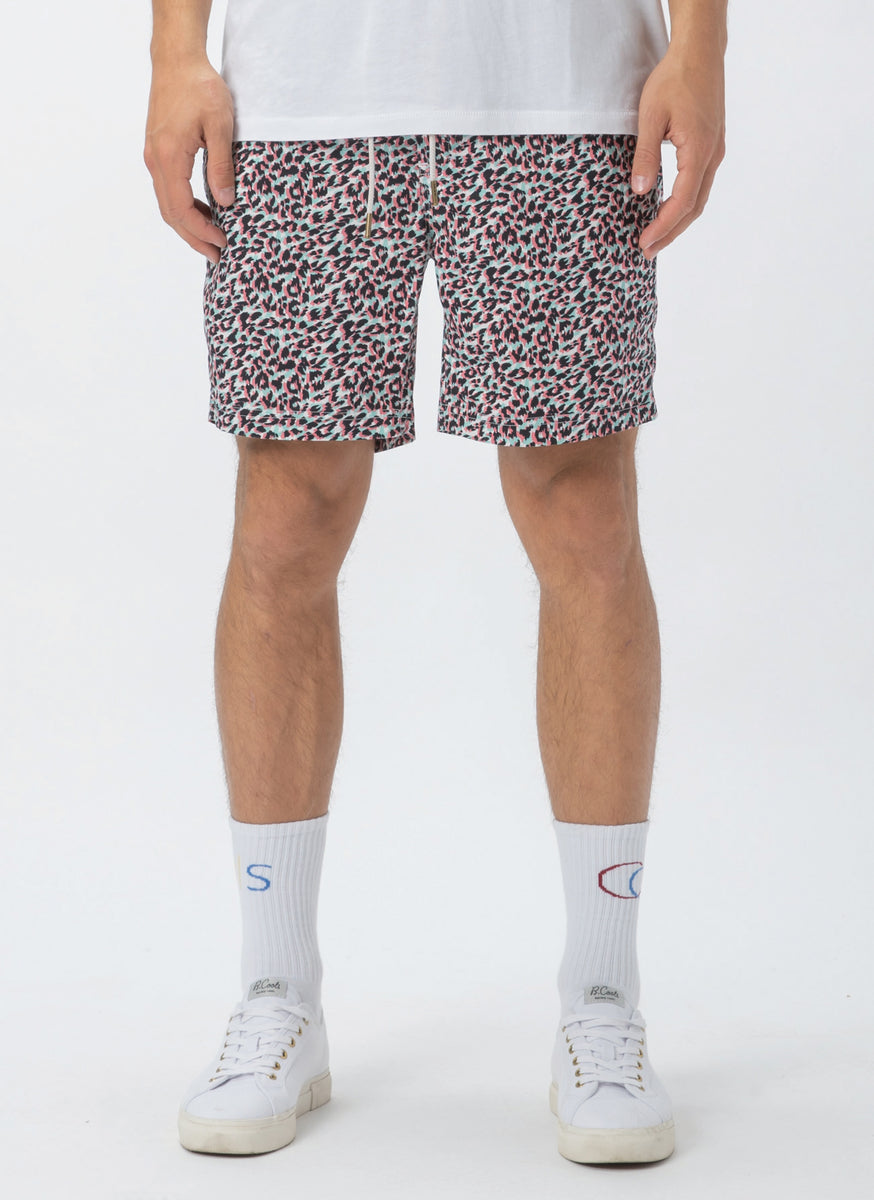 Amphibious 17" Swim Short White Leopard – Barney Cools