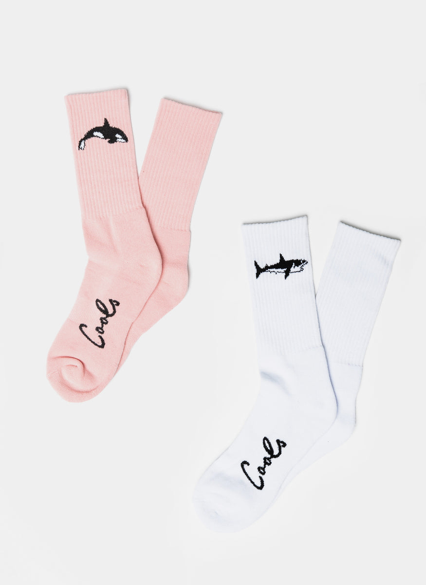 2-Pack Sock White/Pink – Barney Cools